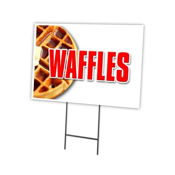 Signmission Waffles Yard Sign And Stake Outdoor Plastic Coroplast Window